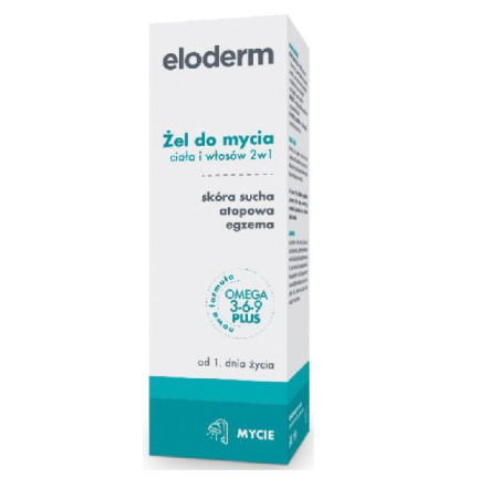 Eloderm, żel do mycia ciała i włosów 2w1, 200 ml | Apteline.pl