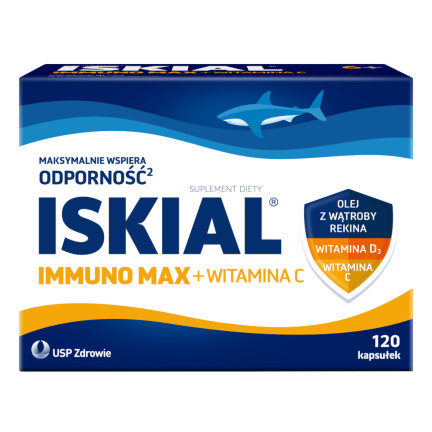 Iskial Immuno Max + Witamina C, 120 kapsułek | Apteline.pl