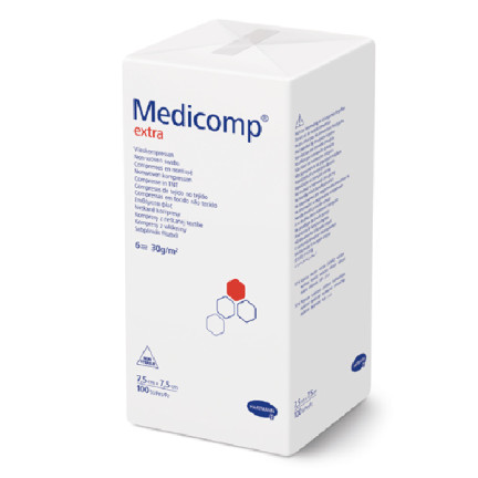 Medicomp Extra 6W, 5 cm x 5 cm, kompresy niejałowe z włókniny, 100 ...