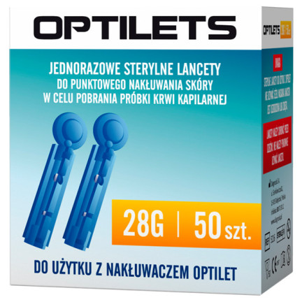 Optilets, lancety do nakłuwacza, 50 sztuk | Apteline.pl