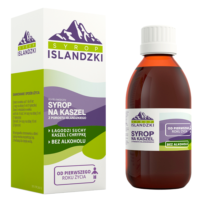Syrop islandzki na kaszel z porostu islandzkiego, 200 ml | Apteline.pl