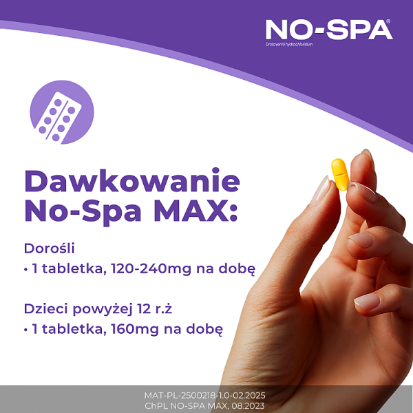 No-Spa Max 80 mg, 24 tabletki powlekane | Apteline.pl