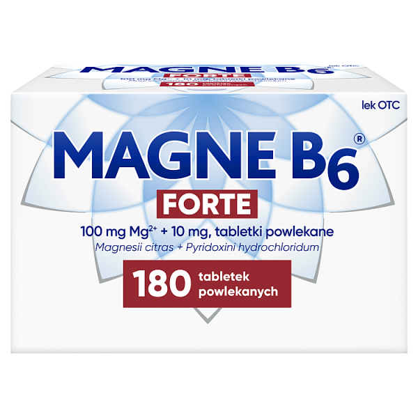 Magne B6 Forte, 180 tabletek powlekanych | Apteline.pl