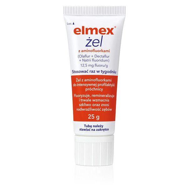 Żel Elmex, 12,5 mg fluoru/g, żel do fluoryzacji, 25 g | Apteline.pl