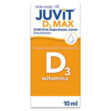 JUVIT D3 MAX 20 000 IU/ml, krople doustne, 10 ml | Apteline.pl