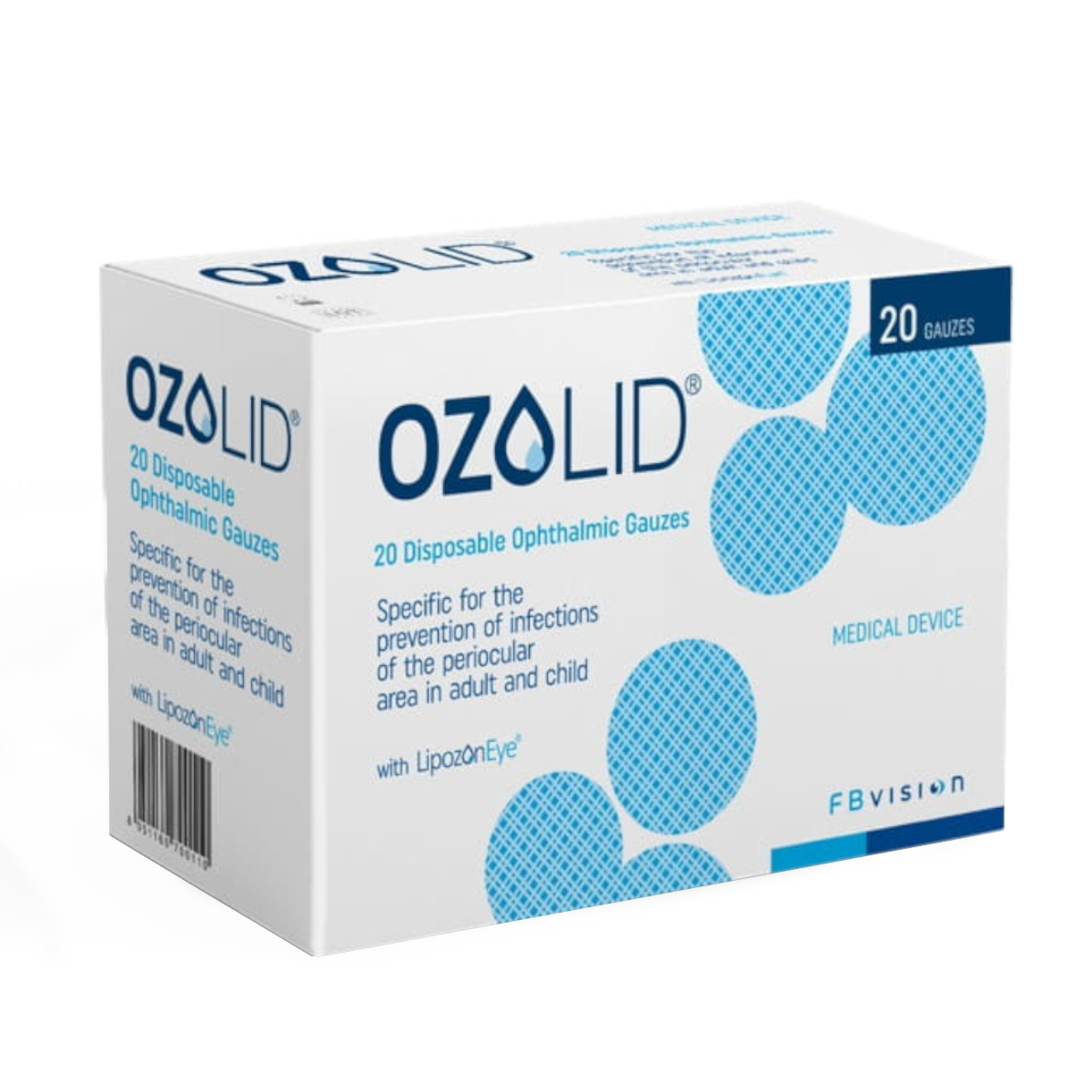 Ozolid, 20 jednorazowych kompresów okulistycznych | Apteline.pl