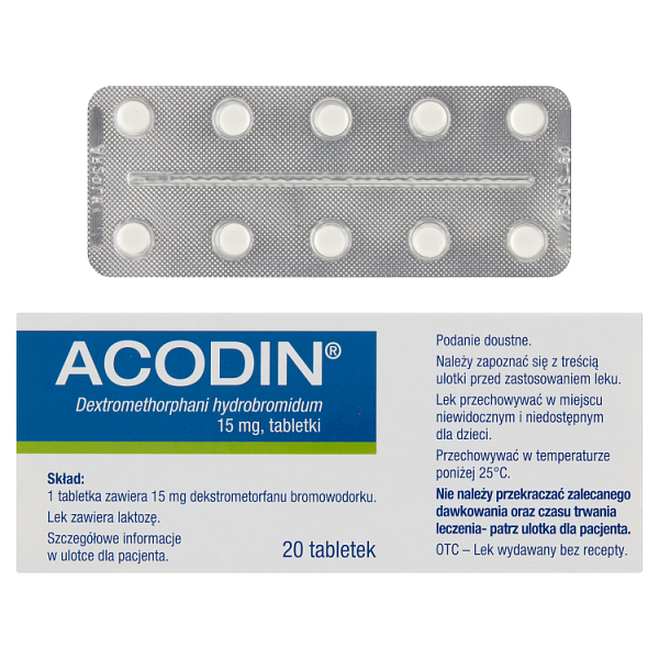 Acodin, 15 mg, 20 tabletek | Apteline.pl