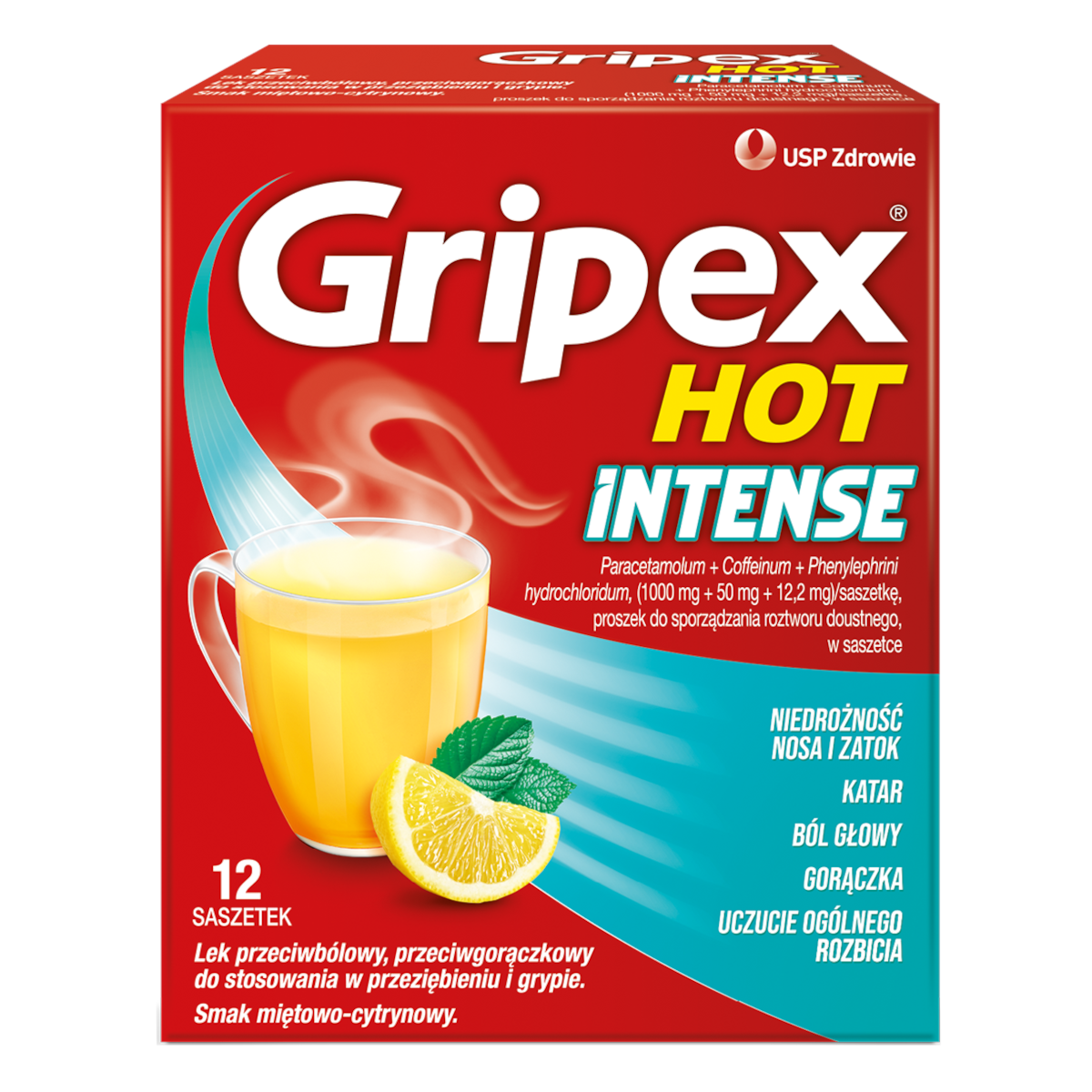 Gripex Hot Intense, 12 saszetek | Apteline.pl