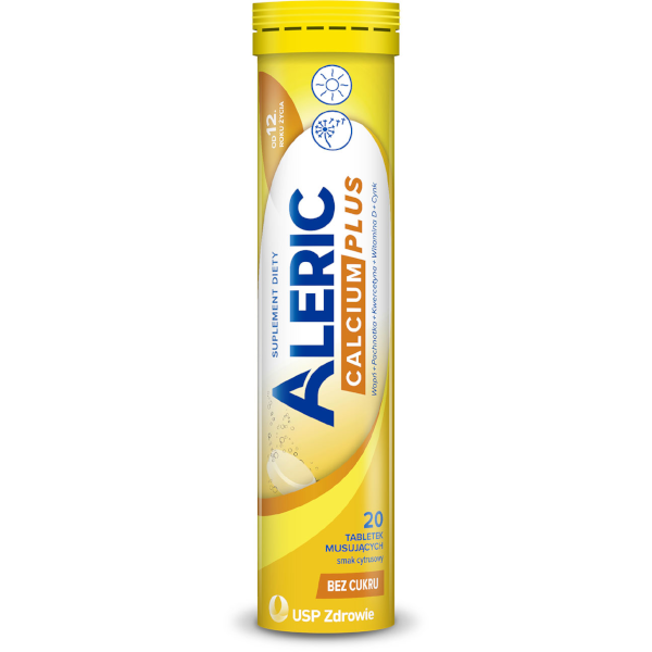 Aleric Calcium Plus, 20 tabletek musujących | Apteline.pl