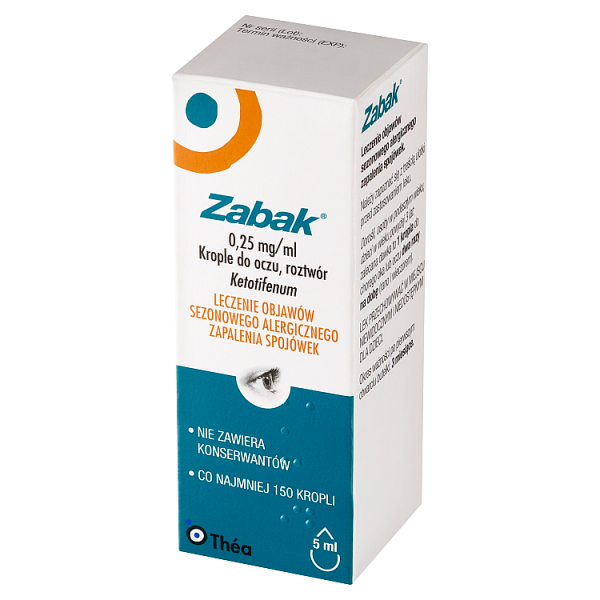 Zabak, 0,25 mg/ml, krople do oczu | Apteline.pl