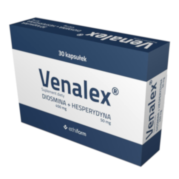 Venalex (diosmina 450 mg + hesperydyna 50 mg), 30 kapsułek twardych ...