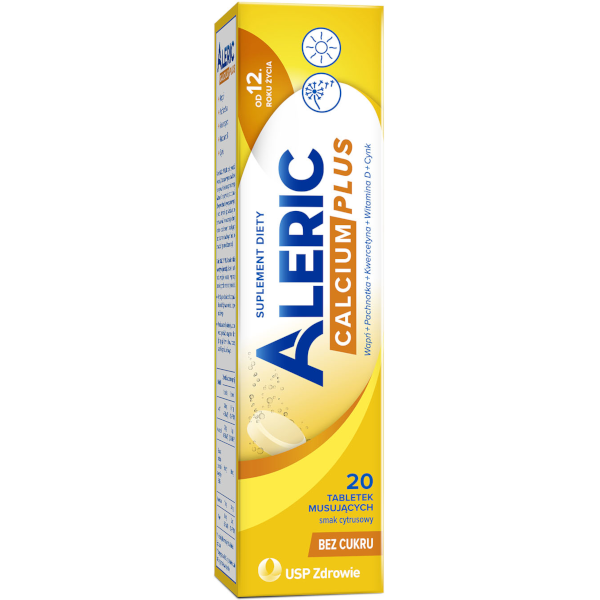 Aleric Calcium Plus, 20 tabletek musujących | Apteline.pl