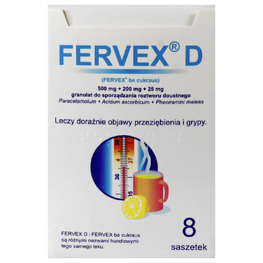Fervex Junior, 280 mg + 100 mg + 10 mg, granulat do sporządzania ...