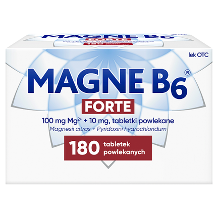 Magne B6 Forte, 180 tabletek powlekanych | Apteline.pl