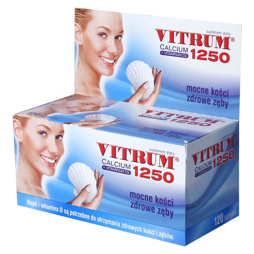 Vitrum Calcium 1250 + Vit. D3, 120 tabletek | Apteline.pl