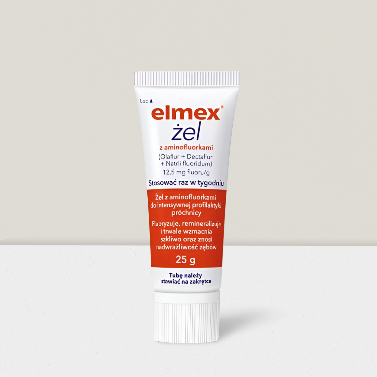 Żel Elmex, 12,5 mg fluoru/g, żel do fluoryzacji, 25 g | Apteline.pl