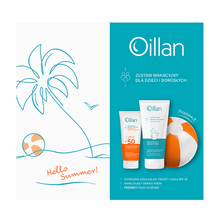 Zestaw: Oillan Sun, Ochronna emulsja do twarzy i ciała z filtrem SPF 50 ...