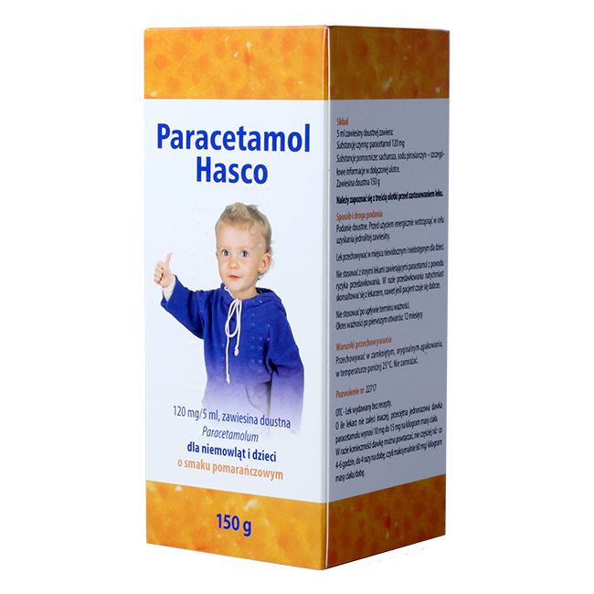 Paracetamol Hasco 120 mg/5 ml, zawiesina doustna, smak pomarańczowy ...