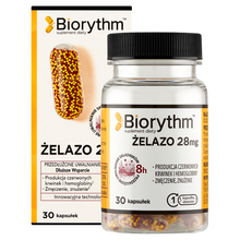 Biorythm Żelazo 28 mg, 30 kapsułek o przedłużonym uwalnianiu | Apteline.pl