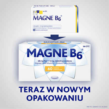 Magne B6, 60 tabletek powlekanych, lek z magnezem | Apteline.pl