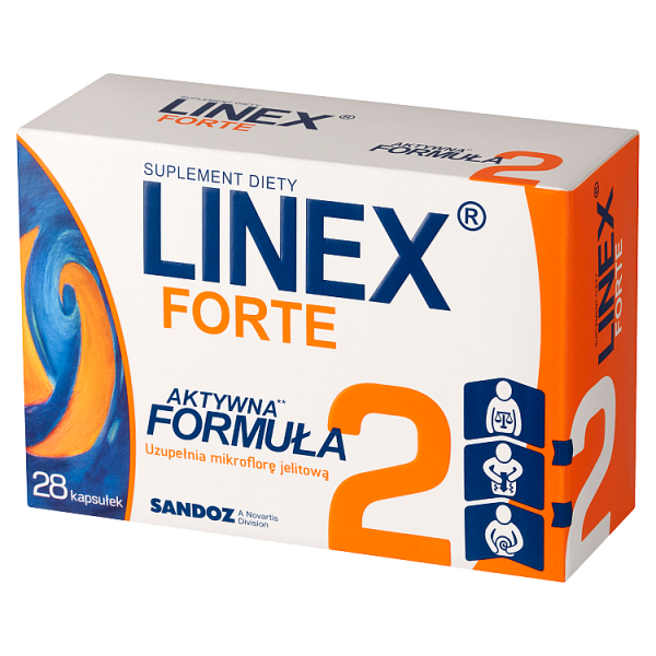 Linex Forte, probiotyk, 28 kapsułek, cena, opinie | Apteline.pl