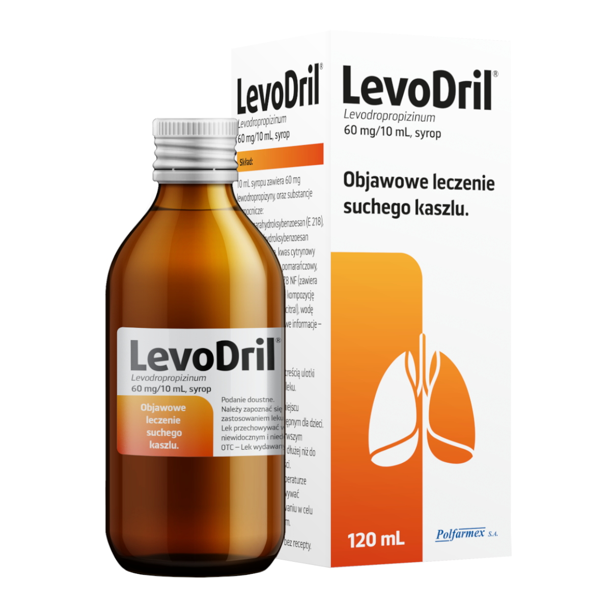 LevoDril 60 mg/10 ml, syrop, 120 ml | Apteline.pl
