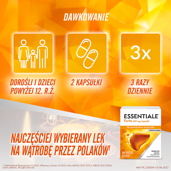 Essentiale Forte 0,3 g, 50 kapsułek | Apteline.pl