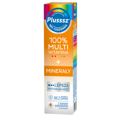 Plusssz 100% Multiwitamina + Minerały, 6 x 20 tabletek musujących ...