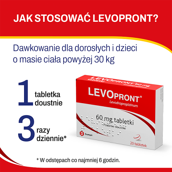 Levopront 60 mg, 20 tabletek | Apteline.pl