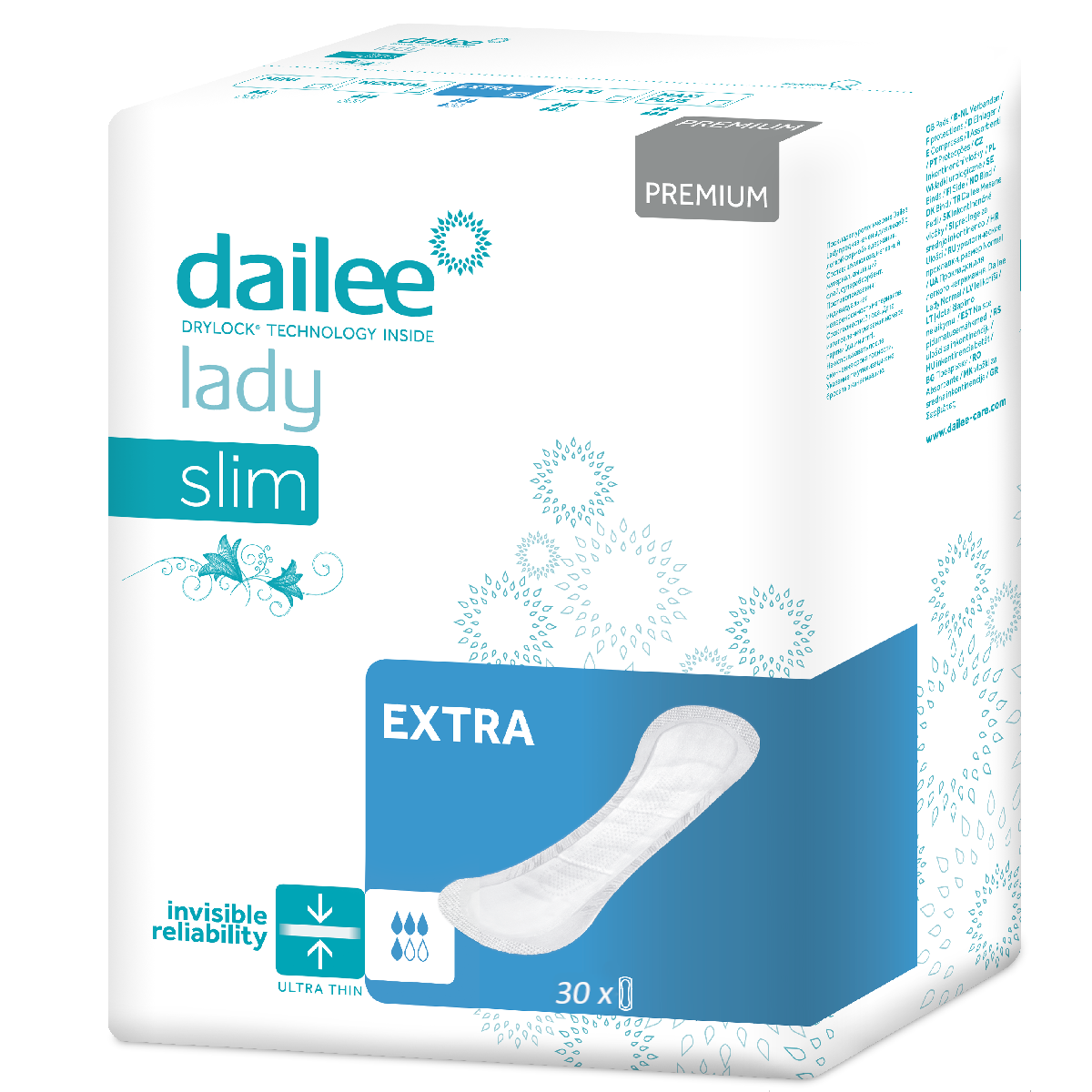 Wkładki anatomiczne Dailee Lady Slim Premium Extra, 30 sztuk | Apteline.pl
