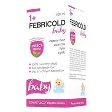 Febricold baby 1+, płyn o smaku malinowym, 100 ml | Apteline.pl
